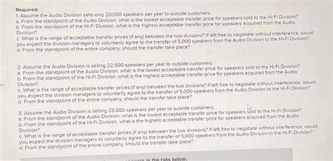 solved exercise 11 3 algo transfer pricing basics [lo11 3]
