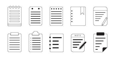 premium vector vector notepad icon collections