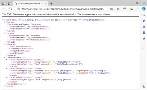 Generate Comparison Reports
