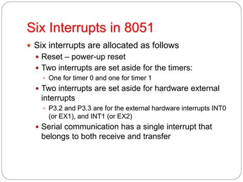 Interrupt In 8051 Pptx Operating Systems Computer Software And Applications
