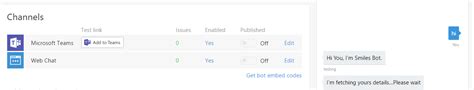 Botframework Microsoft Bot Framework Bot Not Working In Microsoft