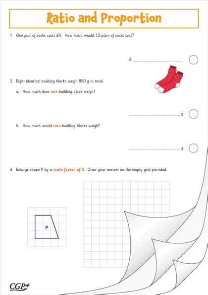 Year 6 Ratio And Proportion — Maths Assessment Year 6 Cgp Plus