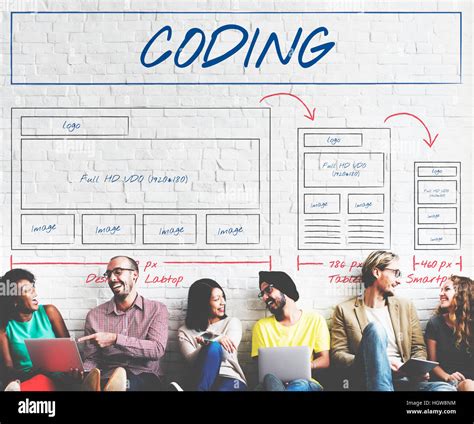 Web Layout Content Coding Template Data Design Concept Stock Photo Alamy