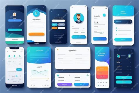 Ui Ux App Kit Set Web Interface Elements Responsive Mobile Website With