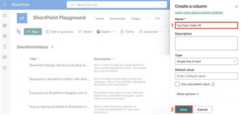 How To Create A List Of Youtube Videos With Thumbnails Using Shortpoint Connect Shortpoint Support