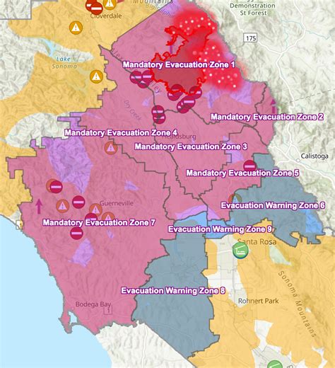 Updated Mandatory Evacuation Zones And Evacuation Warning Zones County