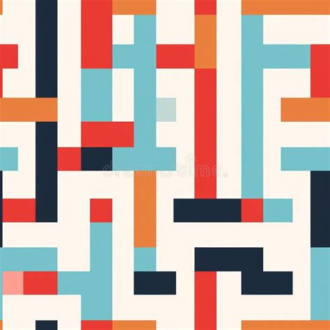 Colorful Maze Pattern Illustration For Surface Printing Stock Illustration Illustration Of