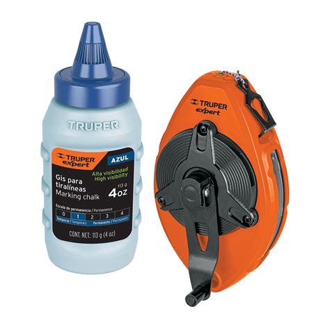 Tiralíneas Metálico Con Gis Uso Rudo 30 M 100 Ft Expert Truper 18579