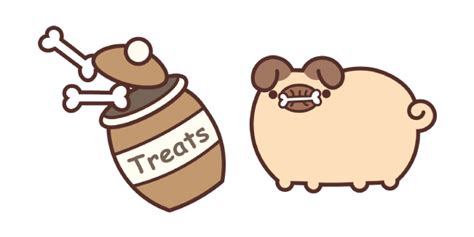 Pugsheen And Bone Treats Curseur Custom Cursor
