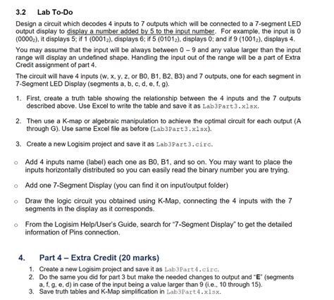 solved 3 2 lab to do design a circuit which decodes 4 inputs