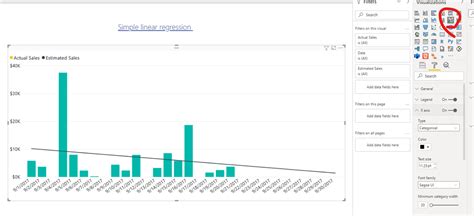 solved add trend line to column chart with categorical x