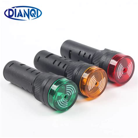 Ad16 16sm 12v 24v 220v 16mm Flash Led Alarm Indicator Light Signal Lamp