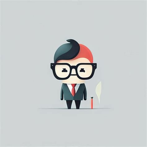 Premium Ai Image Minimalist Teacher Man Illustration