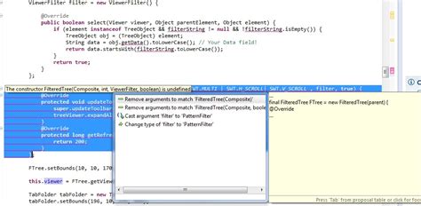 Java Search For Hidden Data In Filteredtree Stack Overflow