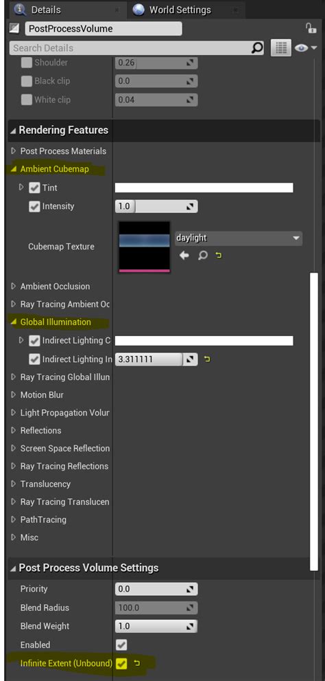 increasing ambient lighting unreal space place interface