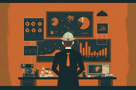 Premium Photo Operational Data Analyst Flat Illustration