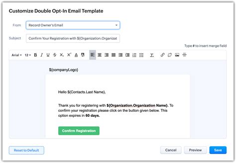notify users upon double opt in and customize confirmation messages for