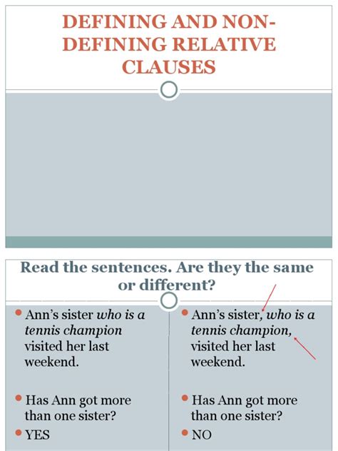 defining and non defining relative clauses grammar guides pdf