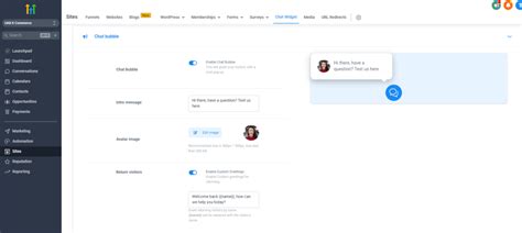 GoHighLevel Chat Widget Chatbot Overview FAQs