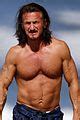Sean Penn Shirtless Buff Beach Body Sean Penn Shirtless Just Jared