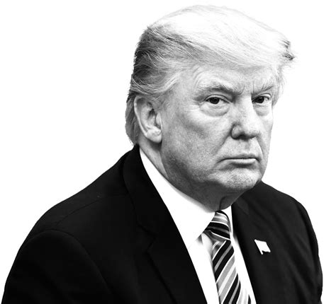 Download Donald Trump Portrait Blackand White | Wallpapers.com