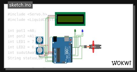 Quiz 2 Kontrol Servo Dengan Dual Input Wokwi ESP32 STM32 Arduino Simulator