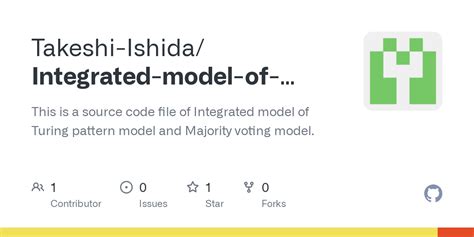 Github Takeshi Ishidaintegrated Model Of Turing Pattern Model And
