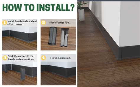 Gamzau Baseboard Corner Blocks 4inch Height Self Adhesive