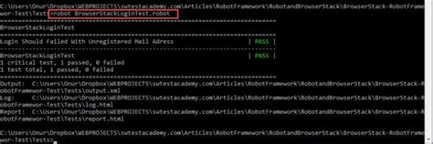 BrowserStack And RobotFramework Integration