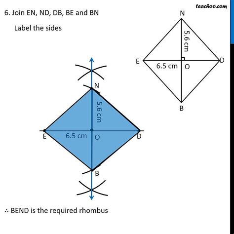 How To Construct A Rhombus Both Diagonals Given Teachoo