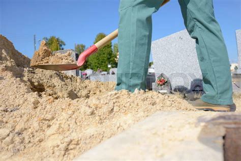 Portrait Of Man Digging A Grave Colourbox