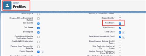 Salesforce Flow Access Flow User Checkbox Vs Run Flows Permission