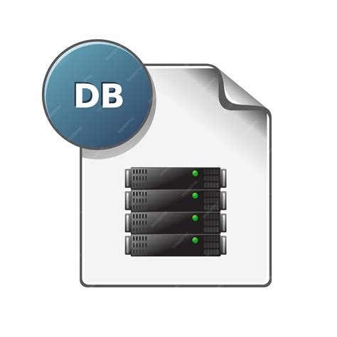premium vector db file format icon color vector illustration