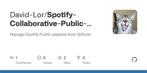 Github David Lorspotify Collaborative Public Playlists Template