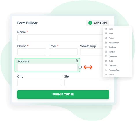 order form manager tool to create custom order forms in cost