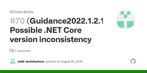 Guidance20221213 Possible Net Core Version Inconsistency · Issue 70 · Gflischarc4u · Github