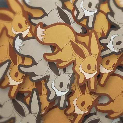Eeveelutions Eevee Vinyl Sticker Laptop Stickers Water Bottle