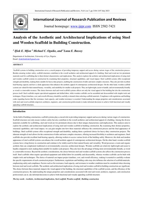 pdf analysis of the aesthetic and architectural implications of using steel and wooden