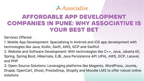 Affordable App Development Companies In Pune Why Associative Is Your Best Bet Associative India