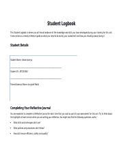 Babe Logbook And Reflective Journal Guidelines Course Hero