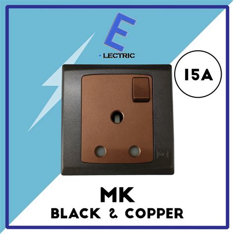 MK A Switched Socket VAC Black Copper Colour Shopee Malaysia