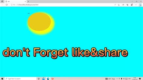 Sun Rise Animation Video On Css Code Make Animation Video Using Css