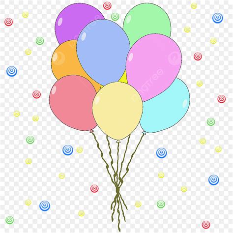 화려한 축제 풍선 벡터 생일 풍선 클립 아트 풍선 많은 풍선 Png 일러스트 및 Psd 이미지 무료 다운로드 Pngtree