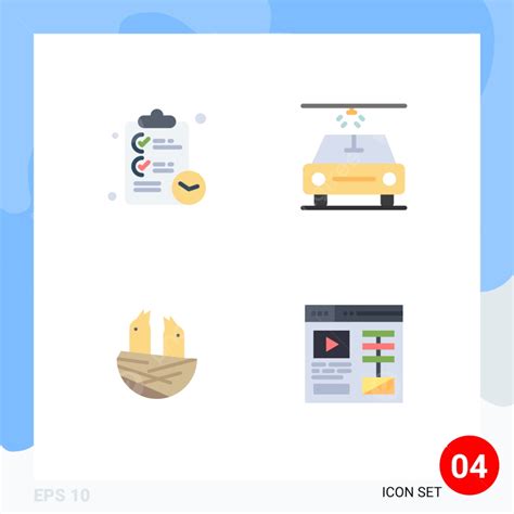 checklist symbol vector design images set of 4 modern ui icons symbols signs for checklist