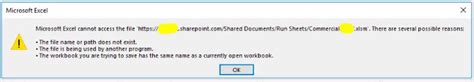 Excel Unable To Access SharePoint Online Files Fails With An Error Sorry We Couldnt Open
