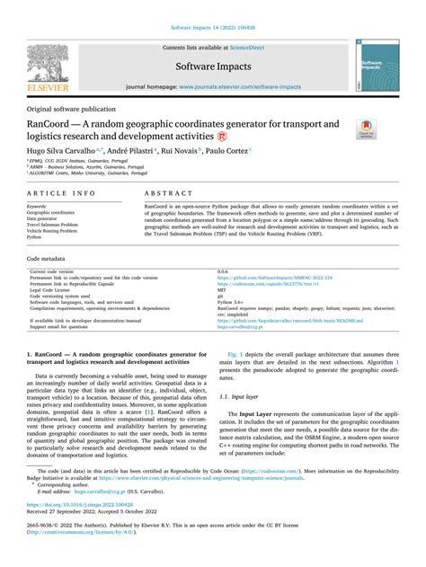 Pdf Rancoord A Random Geographic Coordinates Generator For