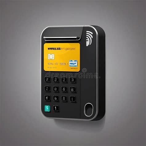 Contactless Payment Terminal With Card Reader And Keypad Stock Illustration Illustration Of