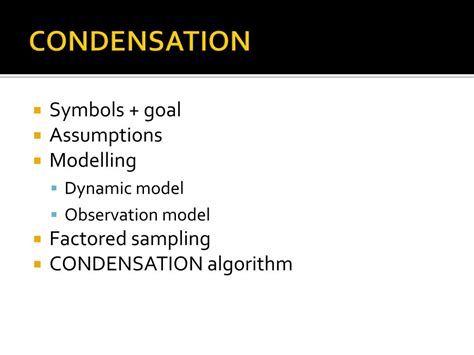 Ppt Condensation Conditional Density Propagation For Visual