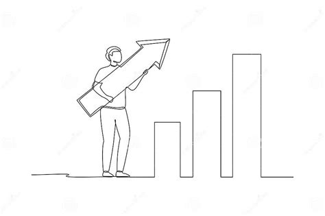 Single One Line Drawing Concept Of Productivity Boosting Stock Vector Illustration Of Drawing