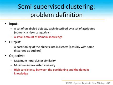 Ppt Semi Supervised Clustering Powerpoint Presentation Free Download Id9299999
